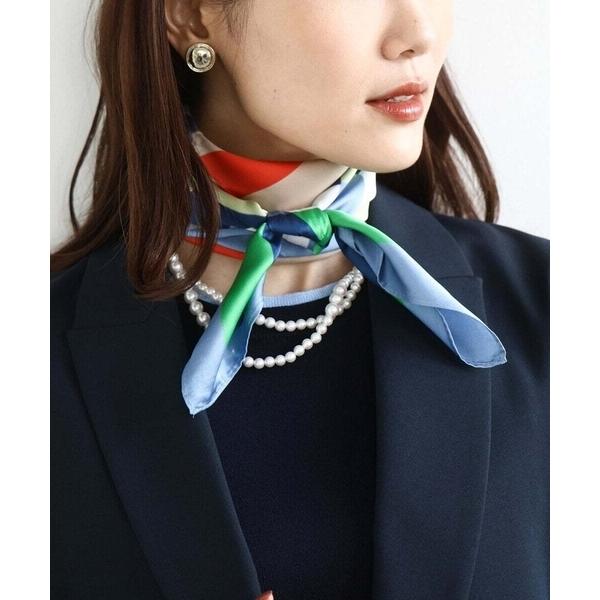 ZOZO問い合わせ番号:102495790ショップ:MK MICHEL KLEIN，エムケー ミッシェルクランブランド:MK MICHEL KLEIN，エムケーミッシェルクラン商品名:幾何柄スカーフ/洗えるカテゴリ:ファッション雑貨>...