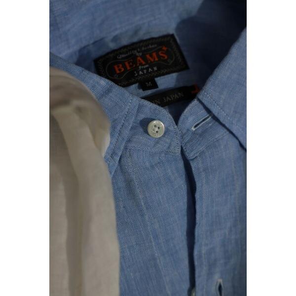 ZOZO問い合わせ番号:102496118ショップ:BEAMS MEN，ビームス メンブランド:BEAMS PLUS，ビームスプラス商品名:B.D. Classic-fit Linen Chambrayカテゴリ:トップス>シャツ/ブラ...