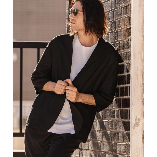 ZOZO問い合わせ番号:102496595ショップ:CAMBIO，カンビオブランド:CAMBIO，カンビオ商品名:mj11351-Stretch Linen Rayon Buttonless 3-4 Sleeve Jacket 7分袖ジャケ...