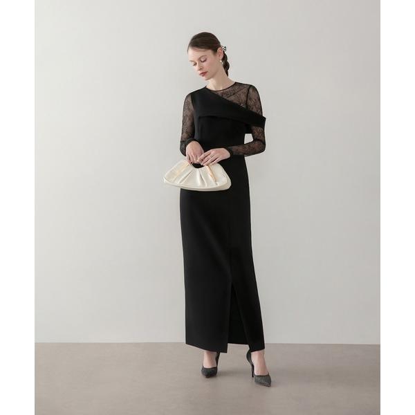 『タイムセール実施中』ZOZO問い合わせ番号:102499512ショップ:Leja，レジャブランド:Leja，レジャ商品名:【LEJA】アシンメトリーレースレイヤードフロントスリットセットアップドレスワンピース2点セット 美脚効果結婚式 パ...