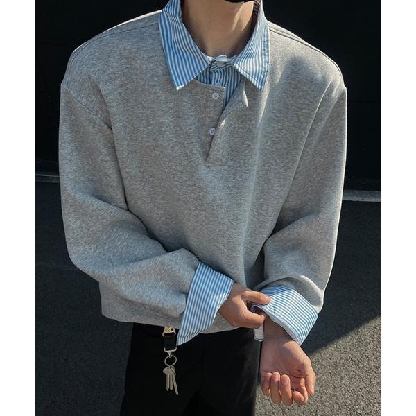 『セール実施中』ZOZO問い合わせ番号:102502958ショップ:Ada.，エイダブランド:SHEPP，シープ商品名:【26年春夏新作】フェイクシャツレイヤードヘンリースウェットカテゴリ:トップス>スウェットブランド品番:SPM69...