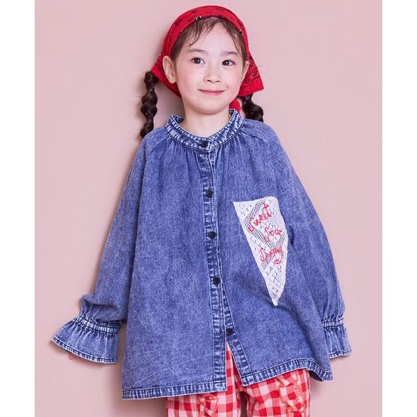 『タイムセール実施中』ZOZO問い合わせ番号:102503072ショップ:MARKEY'S，マーキーズブランド:MARKEY'S，マーキーズ商品名:レースポイントデニムブラウスカテゴリ:トップス>シャツ/ブラウスブランド品番:0040...