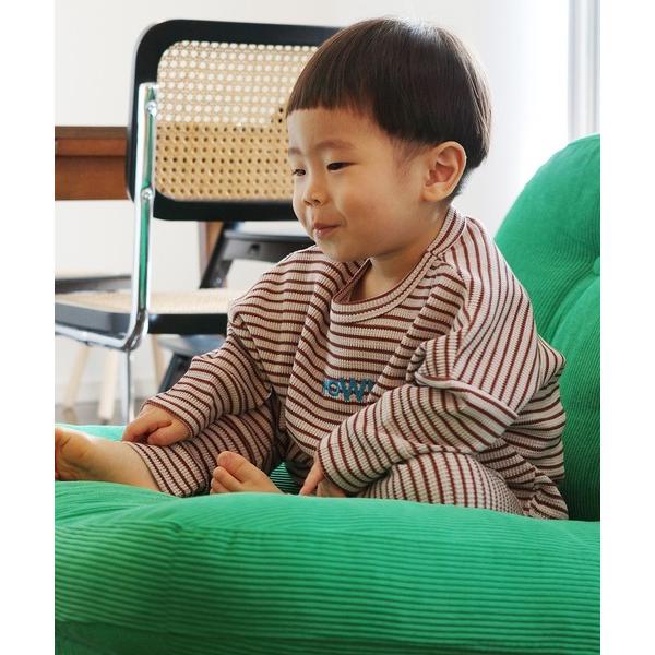 ZOZO問い合わせ番号:102503214ショップ:MARKEY'S，マーキーズブランド:LSP WOW，エルエスピーワオ，MARKEY'S，マーキーズ商品名:【LSP WOW!】WOW!ベビーワッフルボーダードルマンＴシャツカテゴリ:トッ...