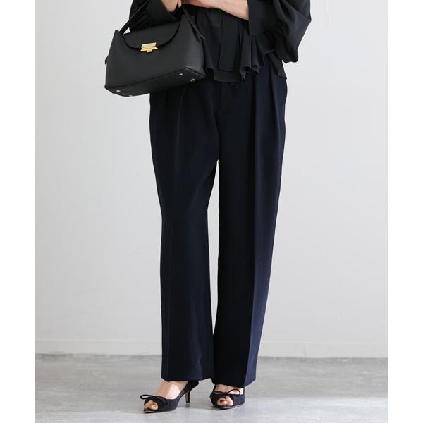 ZOZO問い合わせ番号:102503292ショップ:IENA，イエナブランド:IENA，イエナ商品名:＆NAVY ジョーゼットサイドゴムタックパンツカテゴリ:パンツ>スラックスブランド品番:26030900695010素材:表地:ポリ...