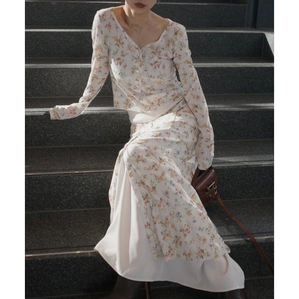 ZOZO問い合わせ番号:102506822ショップ:AMERI VINTAGE，アメリビンテージブランド:Ameri，アメリ商品名:SHEER RIB  CARDIGAN WITH STRAIGHT DRESSカテゴリ:ワンピース/ドレス&...