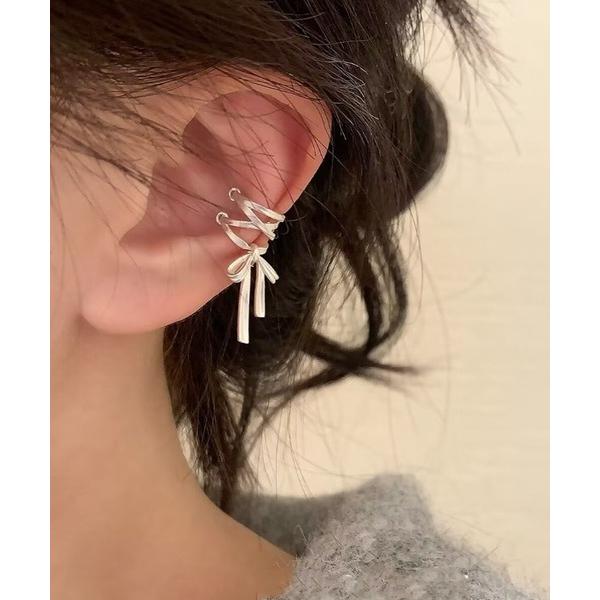 ZOZO問い合わせ番号:102506920ショップ:SBG，エスビージーブランド:blackdia ocean，ブラックダイヤオーシャン商品名:blackdia ocean 編み上げリボン イヤーカフカテゴリ:アクセサリー>イヤーカフ...