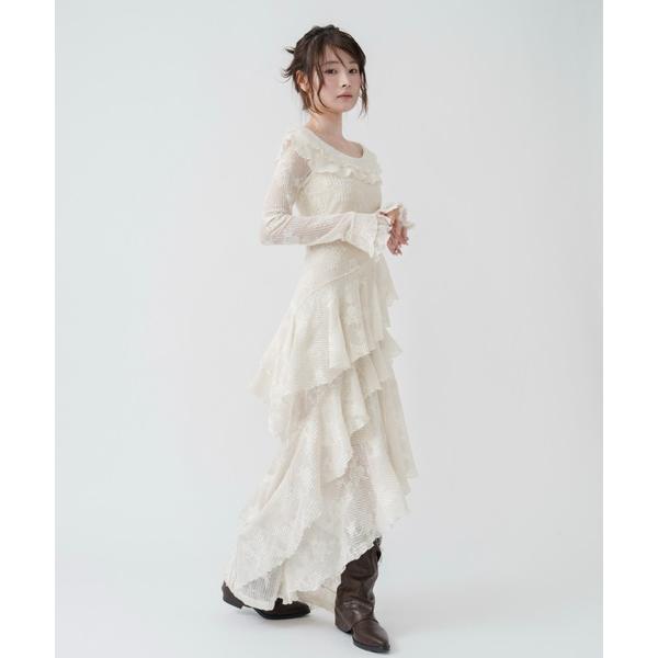 ZOZO問い合わせ番号:102507341ショップ:mellowneon，メロウネオンブランド:mellowneon，メロウネオン商品名:3wayアシンメトリーフリルレースワンピースカテゴリ:ワンピース/ドレス>ワンピースブランド品番...