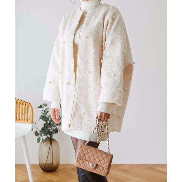 『タイムセール実施中』参考価格：18，899円発売時期：2023年11月コンディション：A（使用感なし）数回使用した程度で使用感が感じられないアイテム参考商品名：ドットパール ブークレオーバーコクーンジャケットコート参考品番：kbm463【...