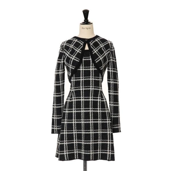 『タイムセール実施中』参考価格：24，499円発売時期：2024年12月コンディション：B（目立つ使用感なし）使用感が少ない、または気にならないアイテム全体的：色あせ参考商品名：Pantheon Checked Knit Dress参考品番...