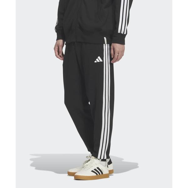 『セール実施中』ZOZO問い合わせ番号:102541641ショップ:adidas，アディダスブランド:adidas，アディダス商品名:エッセンシャルズ プラス レギュラーフィット スリーストライプス フレンチテリー フルレングス カフ パン...