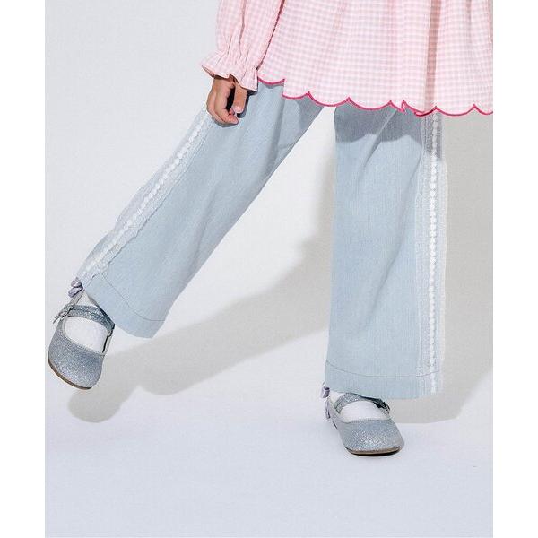 『タイムセール実施中』ZOZO問い合わせ番号:102541841ショップ:F.O.Online Store，エフオーオンラインストアブランド:Seraph，セラフ商品名:チュールレースラインデニムストレートパンツカテゴリ:パンツ>デニ...