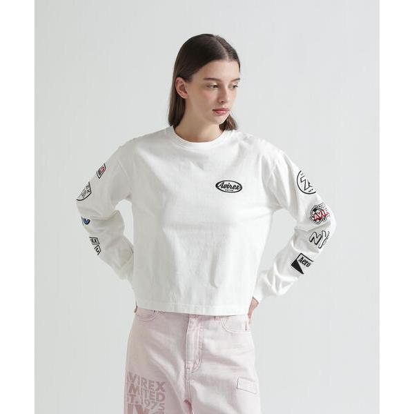 ZOZO問い合わせ番号:102542194ショップ:AVIREX WOMAN，アヴィレックス ウーマンブランド:AVIREX，アヴィレックス商品名:MOTOR ARM PATCH L/S T-SHIRTカテゴリ:トップス>Tシャツ/カ...