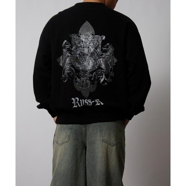 『タイムセール実施中』ZOZO問い合わせ番号:102542252ショップ:Nylaus，ナイラスブランド:RUSS-K，ラスケー，NYLAUS，ナイラス商品名:【RUSS-K/ラスケー】2026新作 ラインストーン トライバル クロス 裏毛...