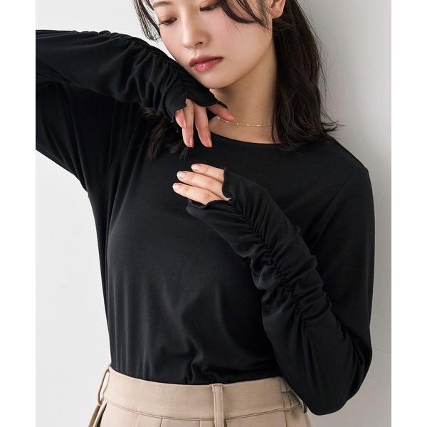 『タイムセール実施中』ZOZO問い合わせ番号:102542329ショップ:Auntie Rosa，アンティローザブランド:mil，ミル商品名:袖口シャーリング デザイントップス【586103】カテゴリ:トップス>Tシャツ/カットソーブ...