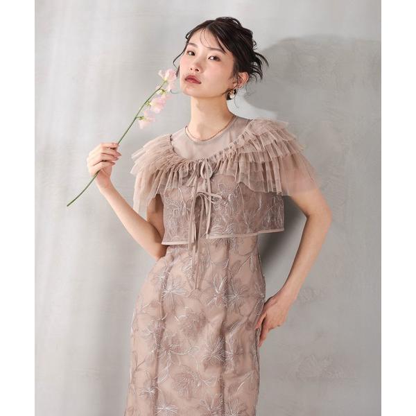 『タイムセール実施中』ZOZO問い合わせ番号:102542423ショップ:Kana，カナブランド:Kana，カナ商品名:花柄刺繍レース フリル ボレロ 総レース マーメイドワンピース 2点セット パーティー ドレス 結婚式 お呼ばれ オケー...