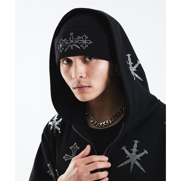 『タイムセール実施中』ZOZO問い合わせ番号:102542950ショップ:SUPPLIER，サプライヤーブランド:UNKNOWN LONDON，アンノウン・ロンドン商品名:ビーニー｜Dagger Cross Embroidery Beani...