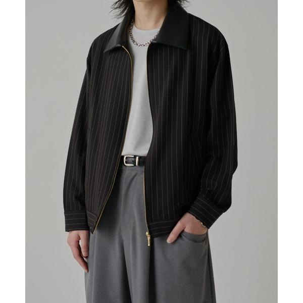 ZOZO問い合わせ番号:102543279ショップ:Lui's，ルイスブランド:Lui's，ルイス商品名:ピンストライプジップシャツブルゾンカテゴリ:ジャケット/アウター>ブルゾンブランド品番:LUZ2061307A0001素材:表地...