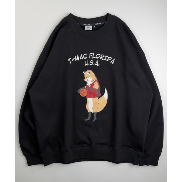 『タイムセール実施中』ZOZO問い合わせ番号:102543435ショップ:Outfitter lab，アウトフィッターラボブランド:T-MAC OUTING，ティーマック アウティング商品名:T-MAC　バスケキツネプリント　オーバーサイズ...