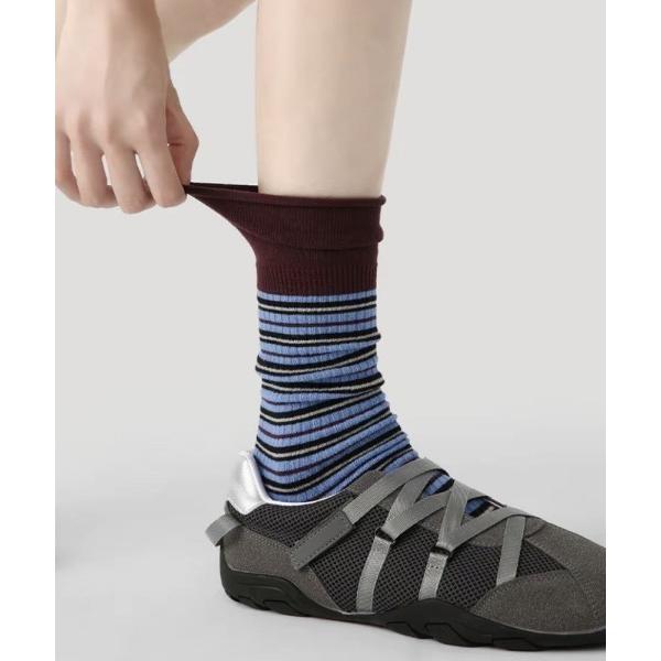『タイムセール実施中』※このアイテムは返品・交換対象外商品です。ZOZO問い合わせ番号:102543881ショップ:VIBGYOR，ヴィブジョーブランド:VIBGYOR，ヴィブジョー商品名:【LAMPOON】マルチボーダーソックスカテゴリ:...