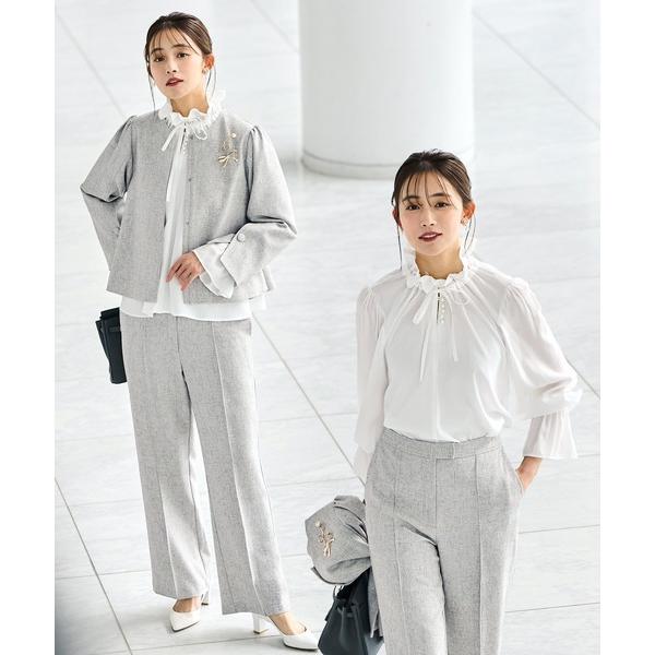 『セール実施中』ZOZO問い合わせ番号:102544134ショップ:RUIRUE BOUTIQUE，ルイルエブティックブランド:RUIRUE BOUTIQUE，ルイルエブティック商品名:洗える ｜ 【 3点set 】 ストレッチ ツイード ...