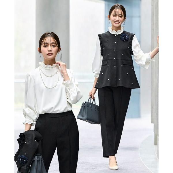 ZOZO問い合わせ番号:102544144ショップ:RUIRUE BOUTIQUE，ルイルエブティックブランド:RUIRUE BOUTIQUE，ルイルエブティック商品名:洗える ｜ 【3点set】 ドレスアップ ・ ペプラムジレ ＆ スリム...