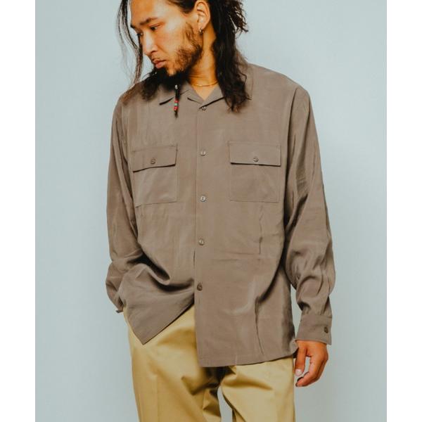 ZOZO問い合わせ番号:102578374ショップ:ability，アビリティブランド:BIG MIKE，ビッグマイク，ability，アビリティ商品名:BIG MIKE ビックマイク /26春夏新作 長袖 レーヨンミックス 無地シャツ 脇...