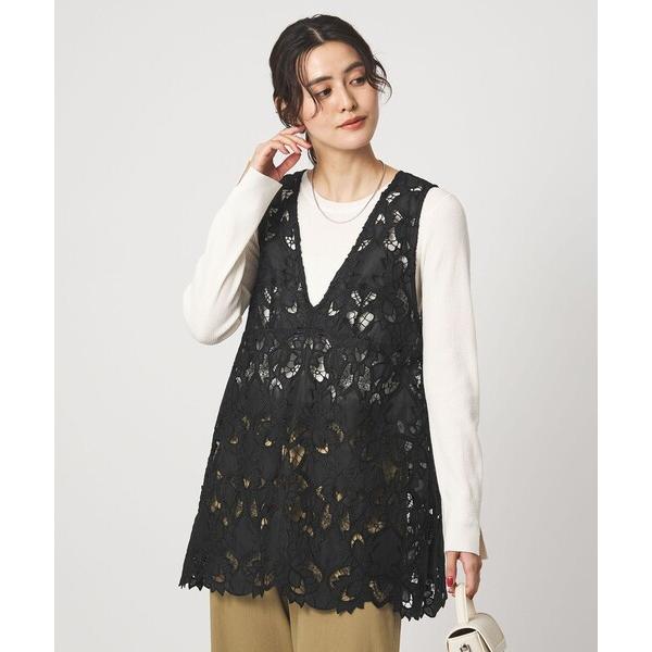 ZOZO問い合わせ番号:102578656ショップ:green label relaxing，グリーンレーベル リラクシングブランド:green label relaxing，グリーンレーベルリラクシング商品名:レース ノースリーブ ブラウ...