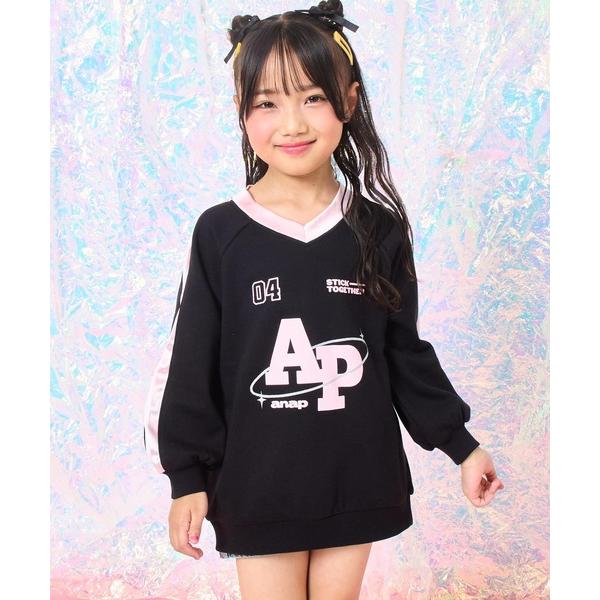 『タイムセール実施中』ZOZO問い合わせ番号:102579081ショップ:ANAP，アナップブランド:ANAP kids，アナップキッズ商品名:ゲームシャツ BIG スウェットカテゴリ:トップス>その他トップスブランド品番:423-3...