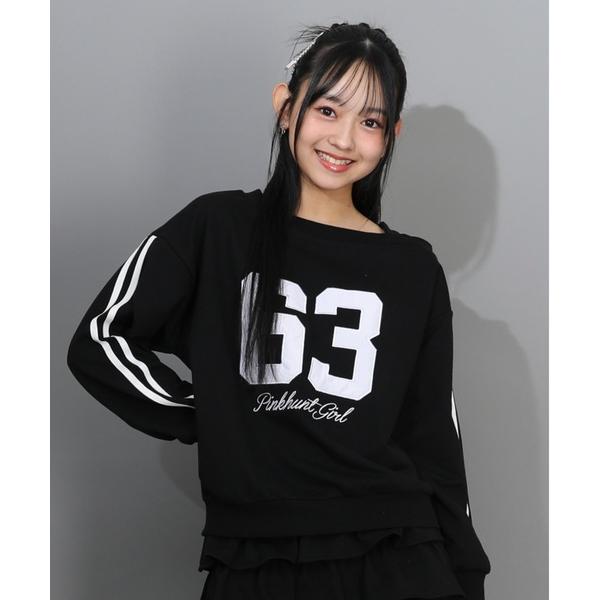 ZOZO問い合わせ番号:102579133ショップ:BABYDOLL，ベビードールブランド:PINKHUNT，ピンクハント商品名:PINKHUNT ナンバリング オフショルダートレーナー 1323K （ボトムス別売）カテゴリ:トップス&gt...