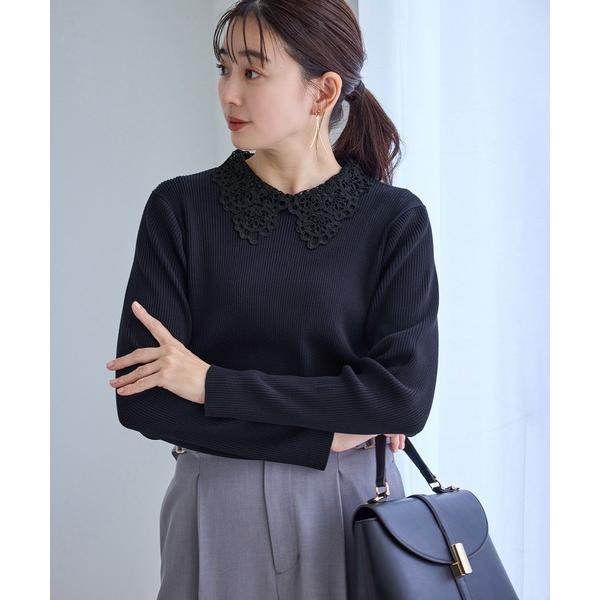 ZOZO問い合わせ番号:102582948ショップ:ROPE' PICNIC，ロぺピクニックブランド:ROPE' PICNIC，ロペピクニック商品名:レースカラーニットカテゴリ:トップス>ニット/セーターブランド品番:2026-A-G...