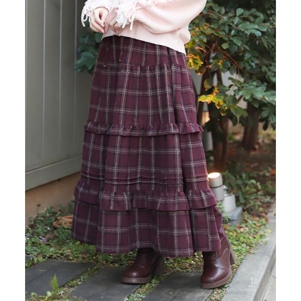 ZOZO問い合わせ番号:102584829ショップ:axes femme，アクシーズファムブランド:axes femme，アクシーズファム商品名:チェックティアードＳＫカテゴリ:スカート>スカートブランド品番:CI291X71素材:(...