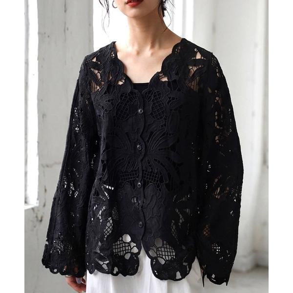 ZOZO問い合わせ番号:102588252ショップ:antiqua，アンティカブランド:antiqua，アンティカ商品名:総レース Vネック カーディガンカテゴリ:トップス>カーディガン/ボレロブランド品番:ANS-00028素材:表...