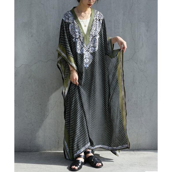 ZOZO問い合わせ番号:102588298ショップ:antiqua，アンティカブランド:antiqua，アンティカ商品名:エスニック柄 刺繍 カフタンワンピースカテゴリ:ワンピース/ドレス>ワンピースブランド品番:IYA-00112素...