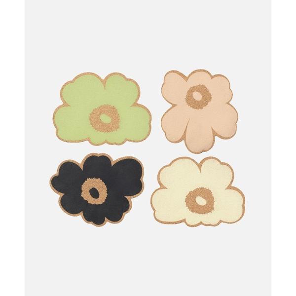 ZOZO問い合わせ番号:102589265ショップ:marimekko，マリメッコブランド:marimekko，マリメッコ商品名:Unikko / Cork coaster 12cm/4pcsカテゴリ:食器/キッチン>キッチンツールブ...