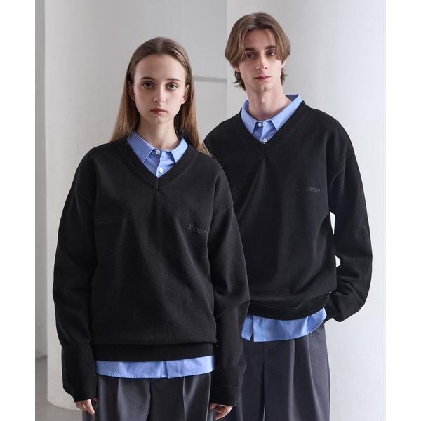 ZOZO問い合わせ番号:102589915ショップ:EMMA CLOTHES，エマ クローズブランド:CLEL，クレイル商品名:【CLEL】Basic Embroidered V-Neck Knit / ベーシック 刺繍Vネックニットカテゴ...