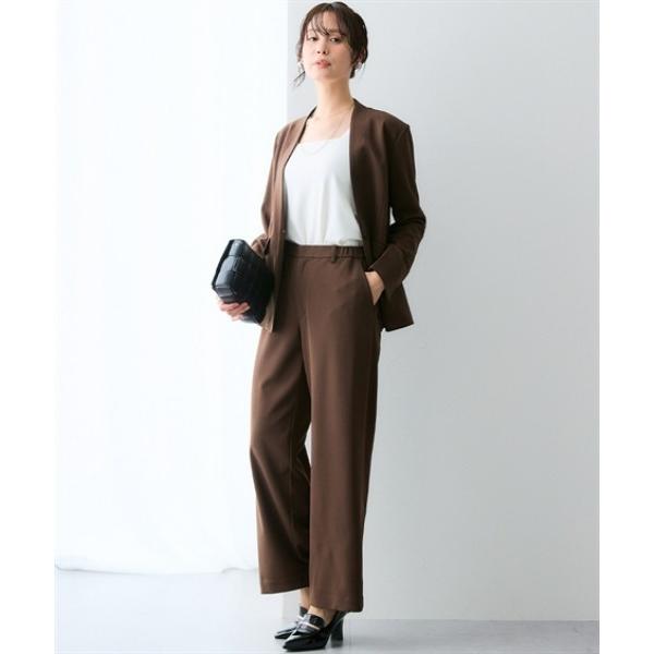 『タイムセール実施中』ZOZO問い合わせ番号:102589968ショップ:nissen，ニッセンブランド:7days Life Styling，セブンデイズライフスタイリング商品名:【レディーススーツ】カットソー素材パンツスーツ（Vノーカラ...