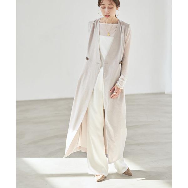 ZOZO問い合わせ番号:102590152ショップ:Spick &amp; Span，スピック アンド スパンブランド:NOBLE，ノーブル商品名:《セットアップ対応》麻ストレッチロングジレワンピースカテゴリ:ワンピース/ドレス>ワン...