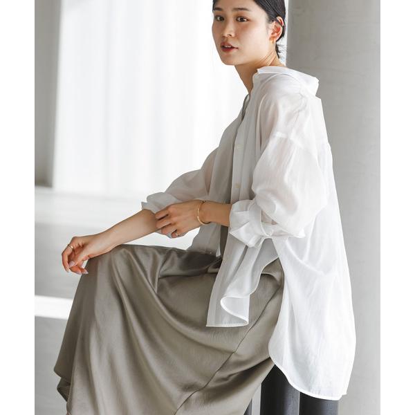 ZOZO問い合わせ番号:102590157ショップ:Spick &amp; Span，スピック アンド スパンブランド:NOBLE，ノーブル商品名:【洗える】シルキーコットンフォルムシャツカテゴリ:トップス>シャツ/ブラウスブランド品...