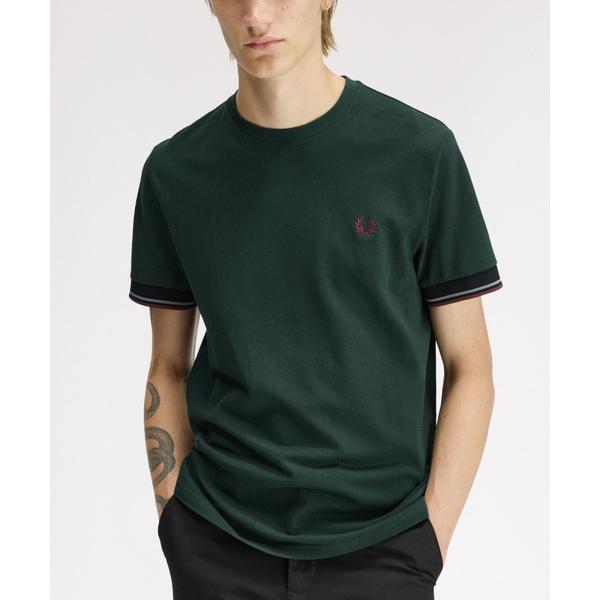 ZOZO問い合わせ番号:102590344ショップ:FRED PERRY，フレッドペリーブランド:FRED PERRY，フレッドペリー商品名:Twin Tipped Cuff T-Shirt／ツインティップカフスTシャツカテゴリ:トップス&...