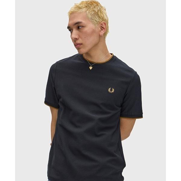 ZOZO問い合わせ番号:102590345ショップ:FRED PERRY，フレッドペリーブランド:FRED PERRY，フレッドペリー商品名:Trim Detail Crepe Pique T-Shirt／トリムディテールクレープピケTシャ...