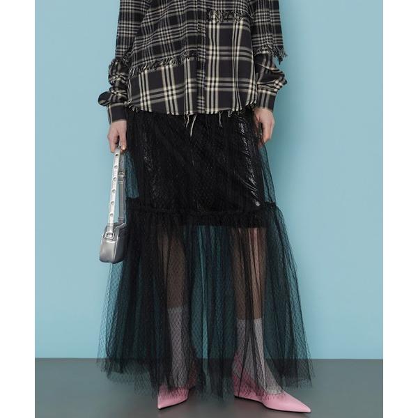 『セール実施中』参考価格：24，200円発売時期：2024年01月コンディション：A（使用感なし）数回使用した程度で使用感が感じられないアイテム参考商品名：Metallic Hard Tulle Skirt/メタリックハードチュールスカート...