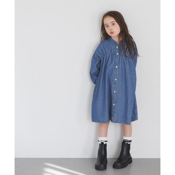 ZOZO問い合わせ番号:102625716ショップ:BAYFLOW，ベイフローブランド:BAYFLOW，ベイフロー商品名:[羽織でも、一枚着としても♪]ギャザ−ボリュームデニムワンピ(KIDS)カテゴリ:ワンピース/ドレス>ワンピース...