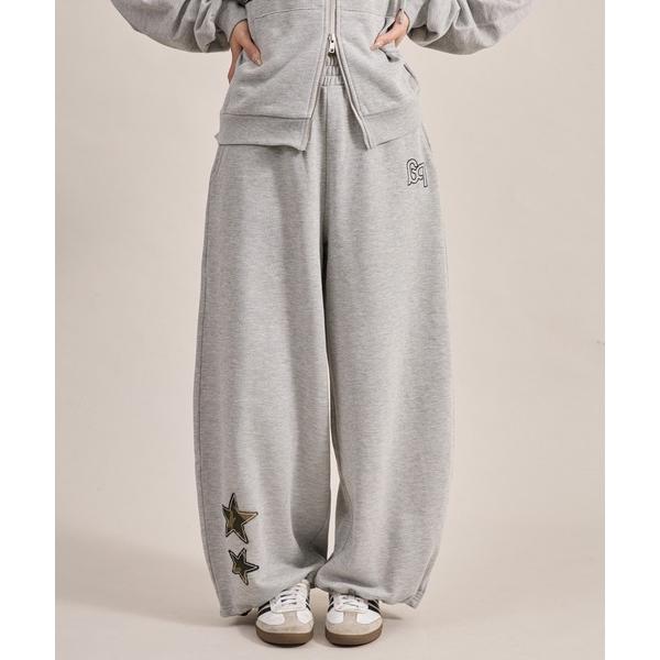 ZOZO問い合わせ番号:102625725ショップ:apres jour mignon，アプレジュールミニョンブランド:apres jour mignon，アプレジュールミニョン商品名:【セットアップ着用可能】アップリケスウェットパンツカテ...