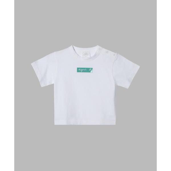 ZOZO問い合わせ番号:102625911ショップ:agnes b.，アニエスベーブランド:agnes b.，アニエスベー商品名:ベビー ボックスロゴ プリント コットン 半袖 Tシャツ ”Domi”カテゴリ:トップス>Tシャツ/カッ...