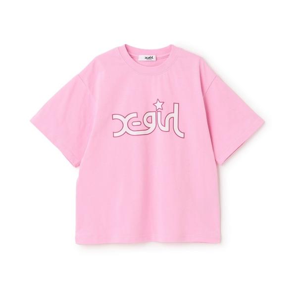 ZOZO問い合わせ番号:102661314ショップ:X-girl Stages，エックスガール ステージスブランド:X-girl Stages，エックスガールステージス商品名:ミルズロゴ半袖Tシャツカテゴリ:トップス>Tシャツ/カット...