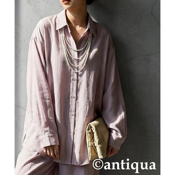 ZOZO問い合わせ番号:102702570ショップ:antiqua，アンティカブランド:antiqua，アンティカ商品名:エアリーシャツカテゴリ:トップス>シャツ/ブラウスブランド品番:ZK-00229素材:レーヨン85%　ナイロン1...