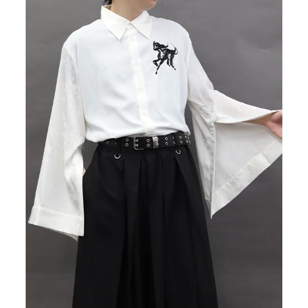 ZOZO問い合わせ番号:102705764ショップ:axes femme，アクシーズファムブランド:REZEN，リゼン商品名:馬刺繍２ＷＡＹ袖シャツカテゴリ:トップス>シャツ/ブラウスブランド品番:VE91X33RZ素材:(本体)ポリ...