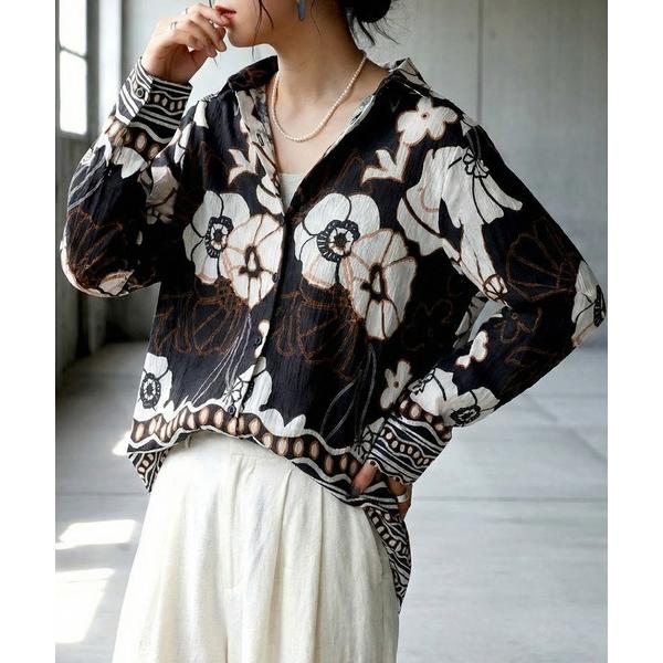 ZOZO問い合わせ番号:102705833ショップ:antiqua，アンティカブランド:antiqua，アンティカ商品名:長袖 花柄 前開き 羽織り シャツカテゴリ:トップス>シャツ/ブラウスブランド品番:ANS-00019素材:表地...