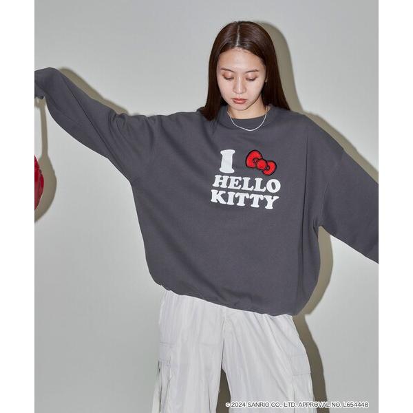 参考価格：6，996円発売時期：2024年10月コンディション：B（目立つ使用感なし）使用感が少ない、または気にならないアイテム袖：汚れ参考商品名：PUBLUX/パブリュクス ”HELLO KITTY/ハローキティ”ロゴ リボン 刺繍スウェ...