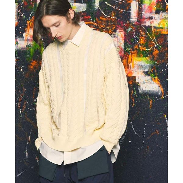 『タイムセール実施中』参考価格：33，000円発売時期：2024年01月コンディション：B（目立つ使用感なし）使用感が少ない、または気にならないアイテム袖口：毛玉参考商品名：《UNISEX》Cable Knitting Sheer Inta...